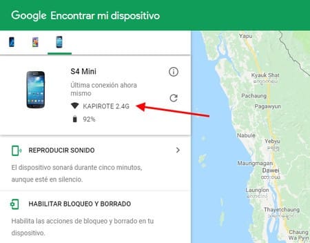 Localizar una persona por su número celular